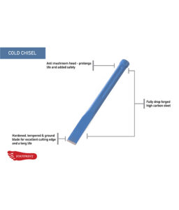 Footprint Tools - Cold Chisels - Made in Sheffield, Britain